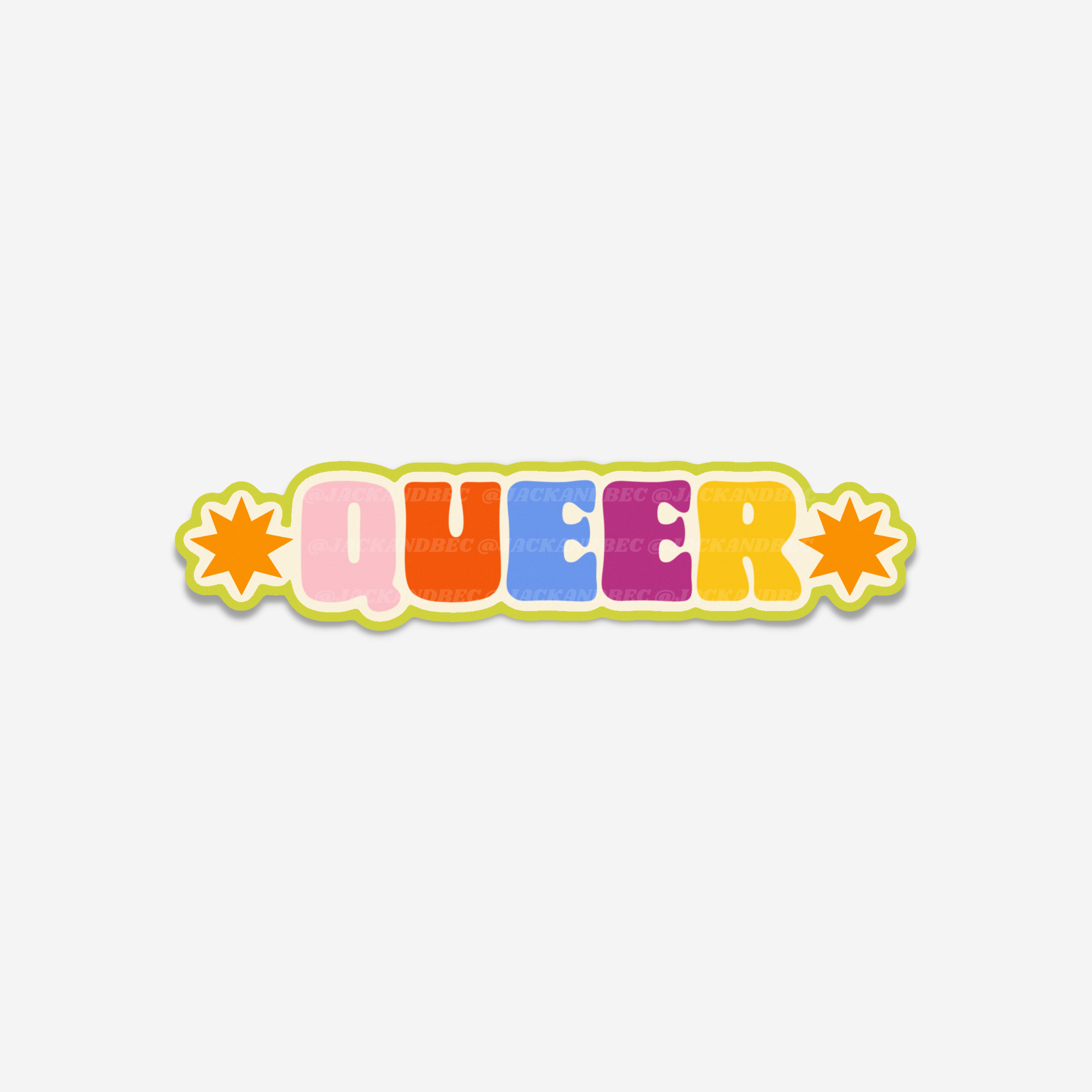 Queer Sticker – Jack and Bec