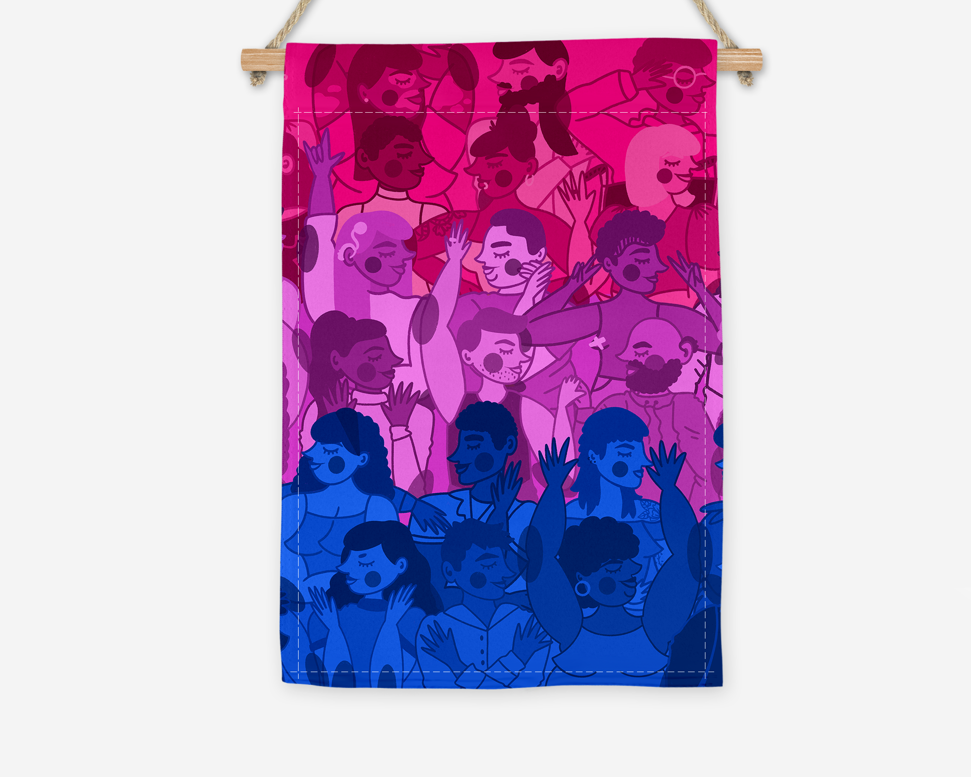 Bisexual Pride Garden Flag – Jack and Bec